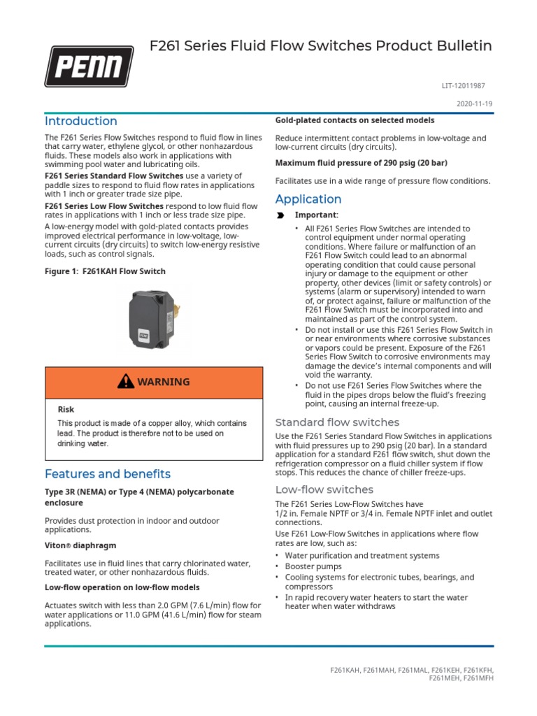 F261MAH-V01C-Fluid Flow Switches | Switch | Radio