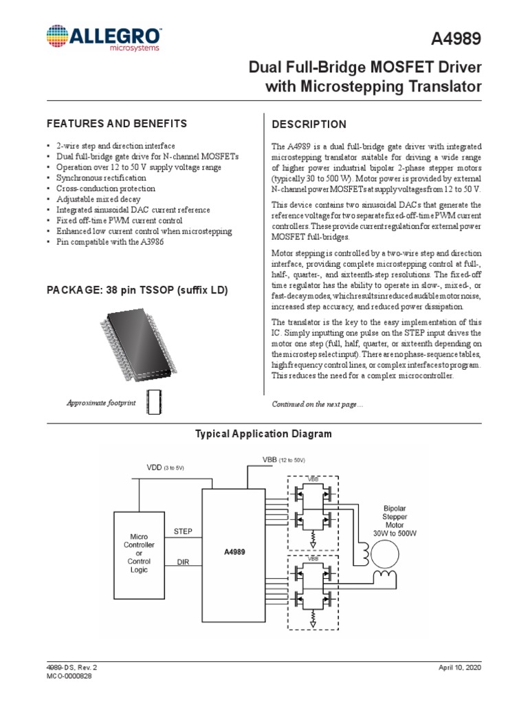 A4989 Datasheet | PDF | Field Effect Transistor | Capacitor