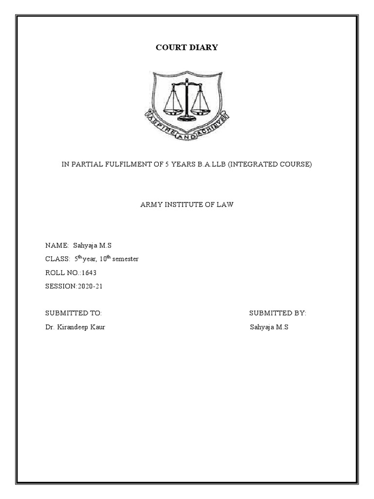 Court Diary | PDF | Employment | Labour Law