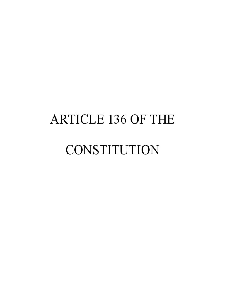 Article 136 Notes PDF | PDF | Supreme Courts | Jurisdiction