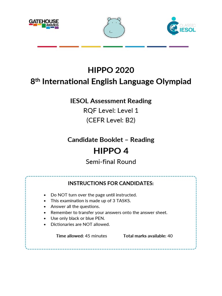 Hippo 4 SF Reading 2020 | PDF | Eleanor Roosevelt | Cheese