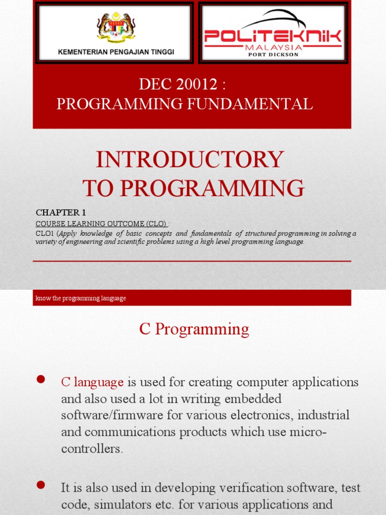Chap 1 | PDF | Computer Programming | Computer Program
