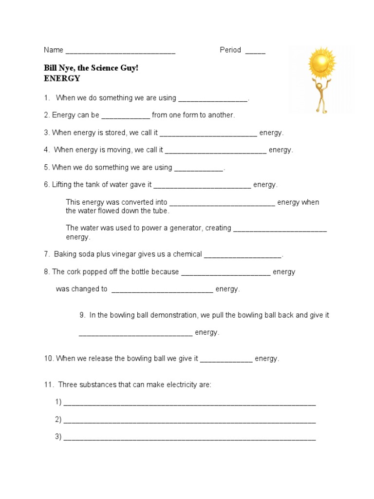 Bill Nye, The Science Guy! Energy | PDF | Physics | Physical Quantities