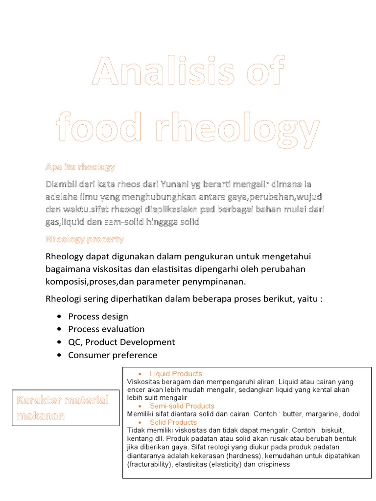 Analisis of Food Rheology | PDF