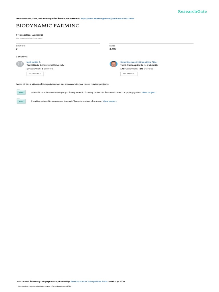 Biodynamic Farming Principles and Practices | PDF | Manure | Agronomy