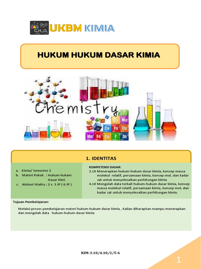 5.a. UKBM Hukum Dasar Kimia | PDF