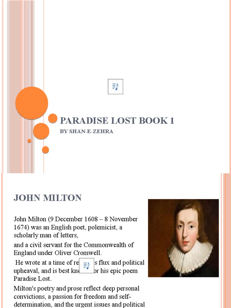Paradise Lost Book 1 | PDF Paradise Lost Book 1 | PDF