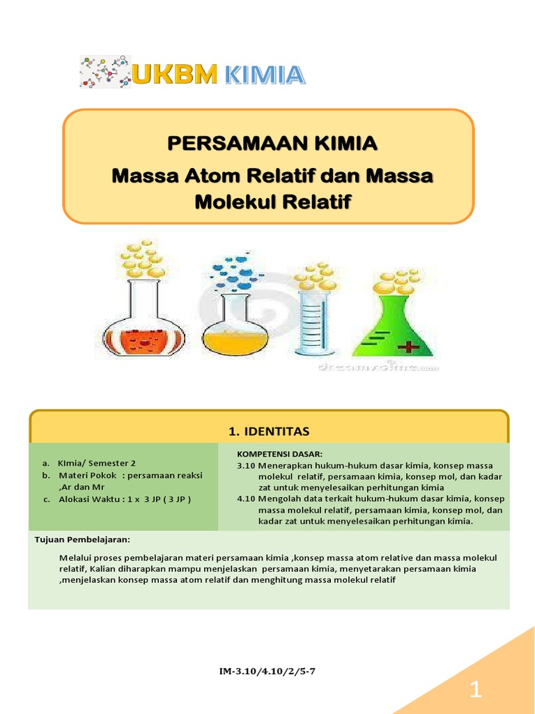 5.b. UKBM Persamaan Reaksi | PDF | Sains & Matematika