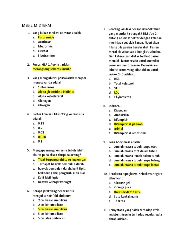 Utb MBS2 2018 Answered | PDF
