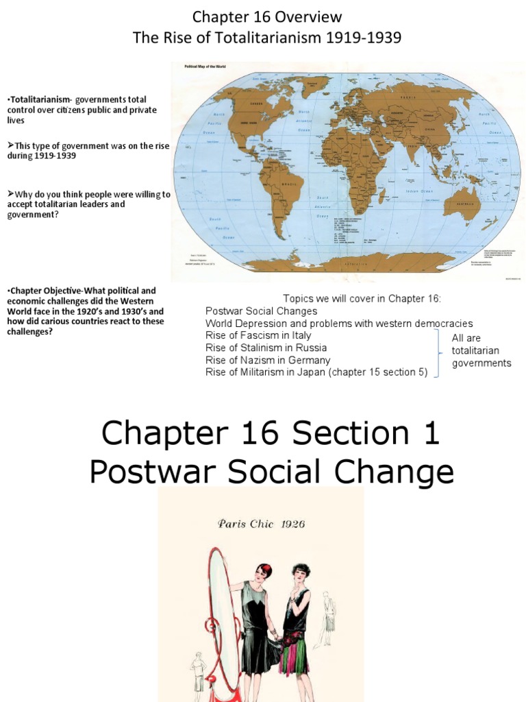 Chapter 16-Rise of Totalitarianism | PDF | Nazi Germany | Joseph Stalin