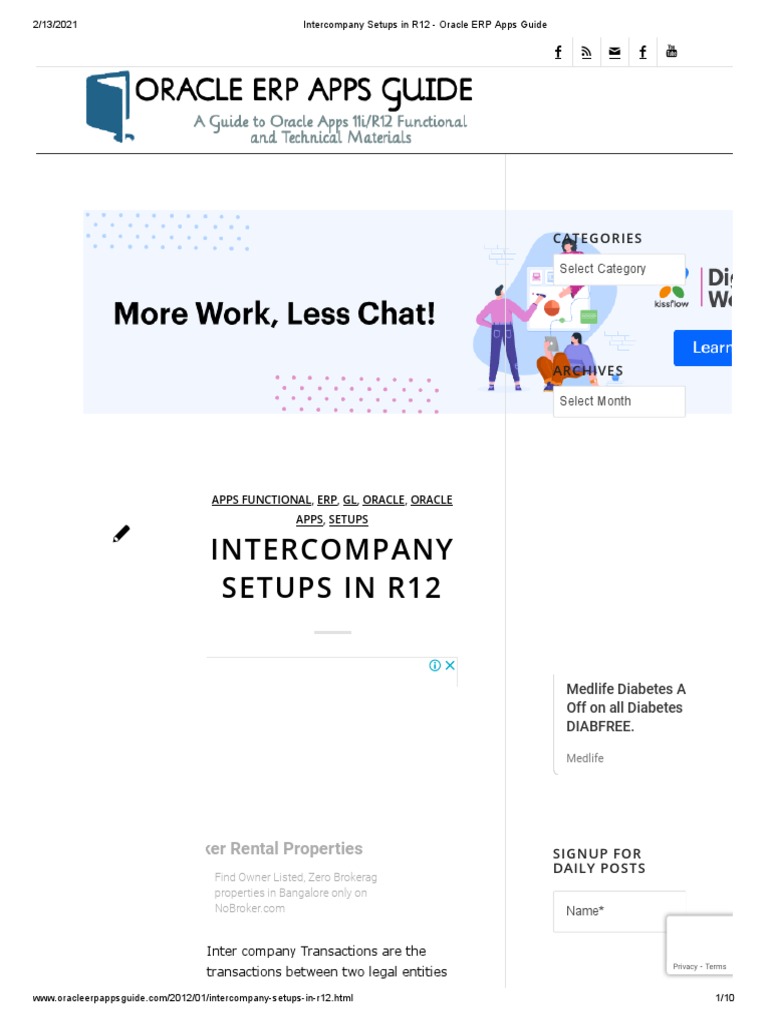 Intercompany Setups in R12 - Oracle ERP Apps Guide | PDF | Http Cookie ...