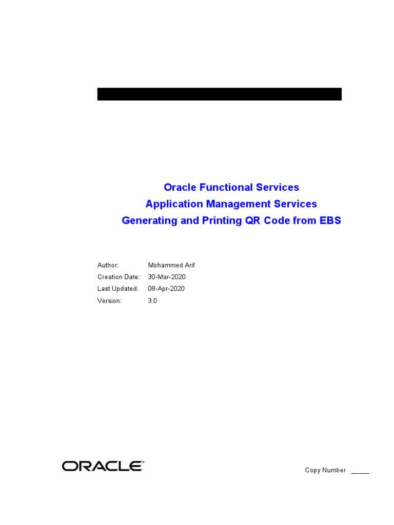 Oracle Functional Services Application Management Services Generating ...