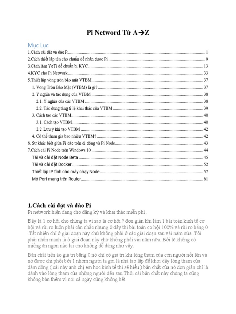 Pi Netword T A-Z | PDF