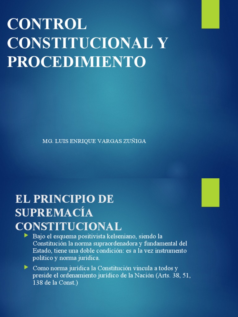 Control Constitucional y Procedimiento Presentacion Powerpoint | PDF ...