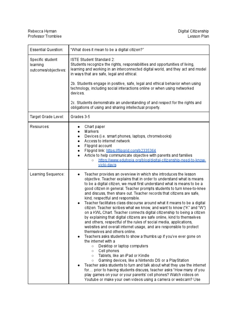 Digital Citizenship LP 1 | PDF | Social Media | Popular Culture & Media ...