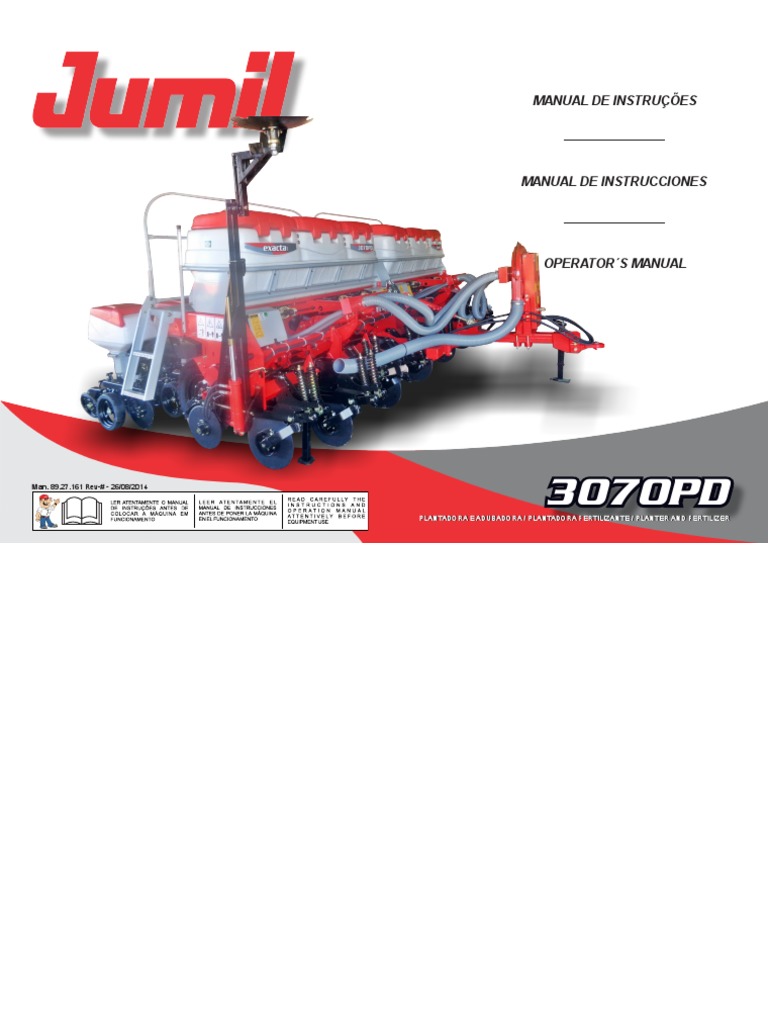 Jumil Plantadora Adubadora JM 3070 PD | PDF | Engenharia Mecânica | Agricultura