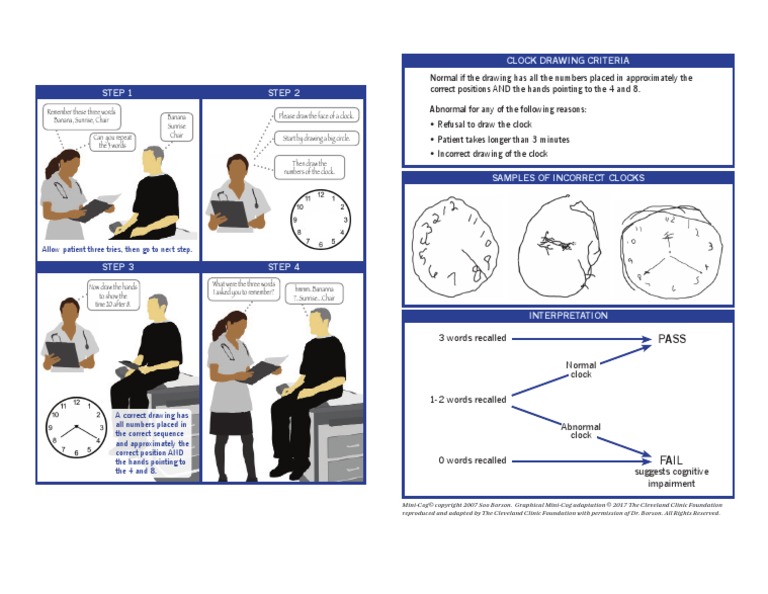 Graphical Mini Cog For Pocket | PDF | Mental Processes | Cognitive ...