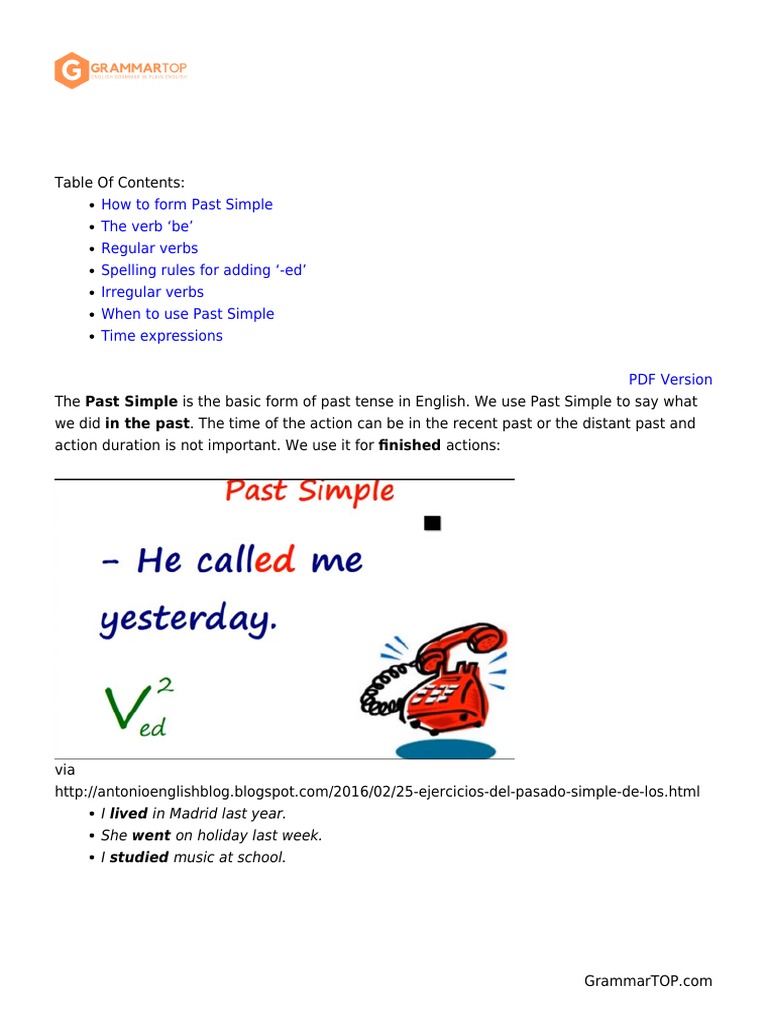 Past Simple - Statements | PDF | Language Families | Linguistics