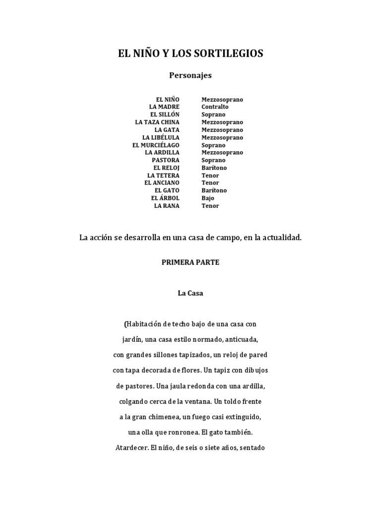 El Niño y Los Sortilegios | PDF | Naturaleza