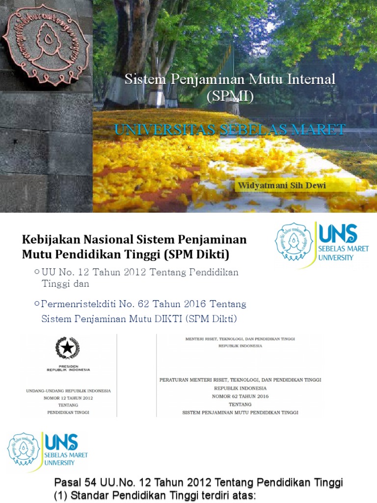 Sistem Penjaminan Mutu Internal UNS | PDF