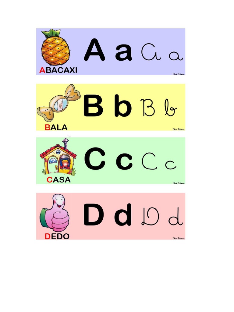 Baixe em PDF - Alfabeto Colorido | PDF