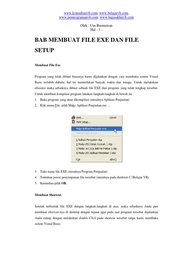 Cara Membuat File EXE dan Setup | PDF | Komputer