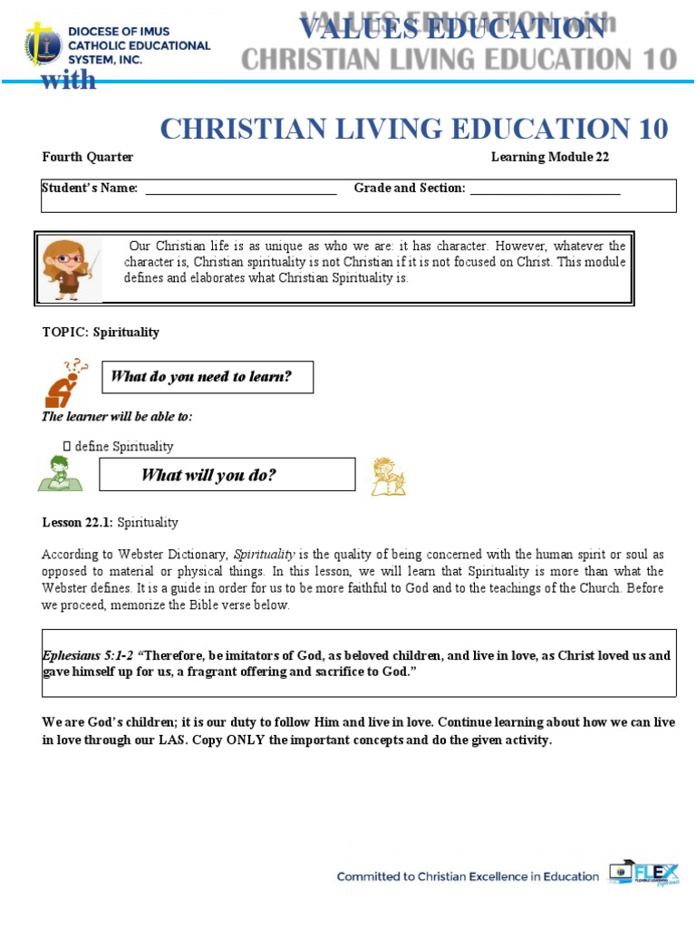 VE With CLE 10-Module 22-4th Quarter - CASTRO | PDF | Spirituality ...
