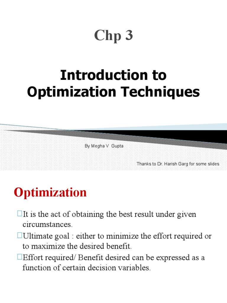 CHP 3 Part One | PDF | Maxima And Minima | Mathematical Optimization