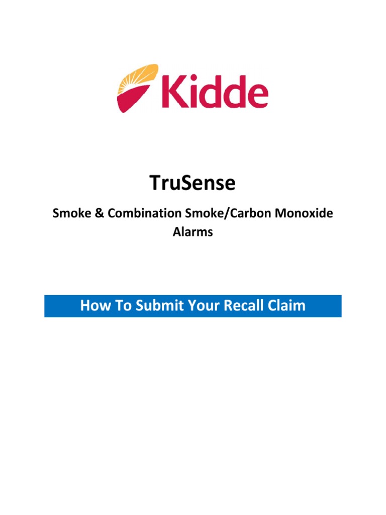 How To Submit Kidde Brand Smoke Detector Recall Claim | PDF | Smoke