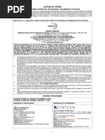Letter of Offer For Buyback | PDF | Stocks | Securities (Finance)