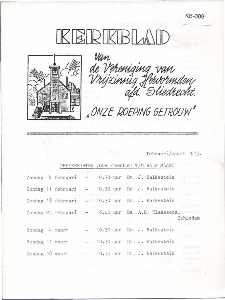 Kerkblad Jaargang 1973 | PDF