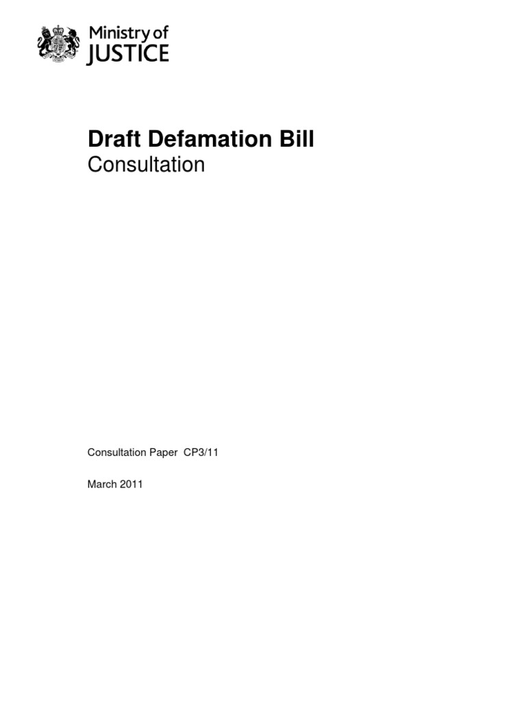 Draft Defamation Bill | PDF | Defamation | Precedent