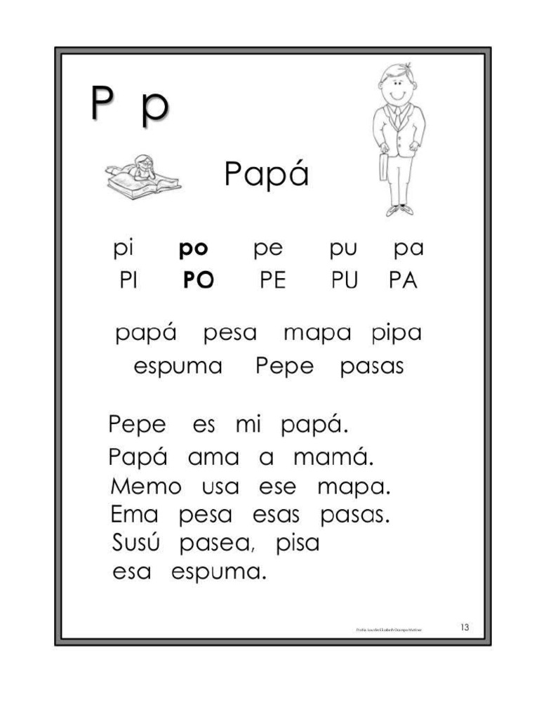 Lectura Letra P Pdf 