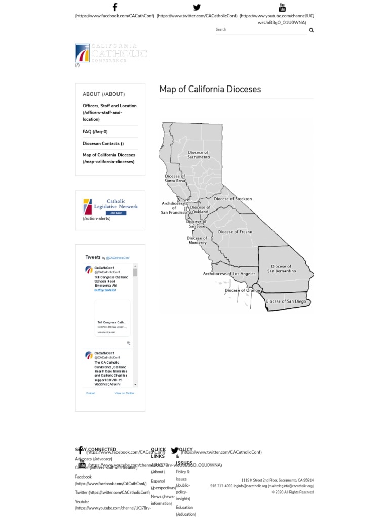 Map of California Dioceses | PDF | California