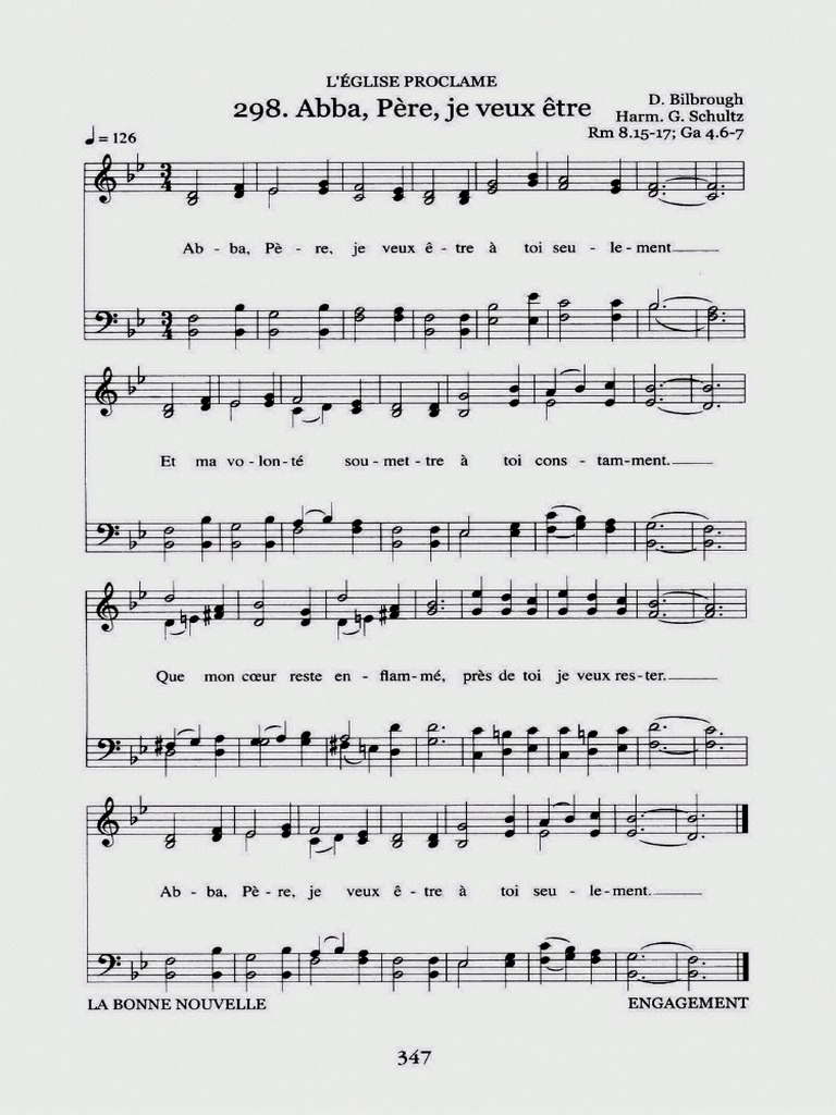 Abba Père Je Veux Être | PDF
