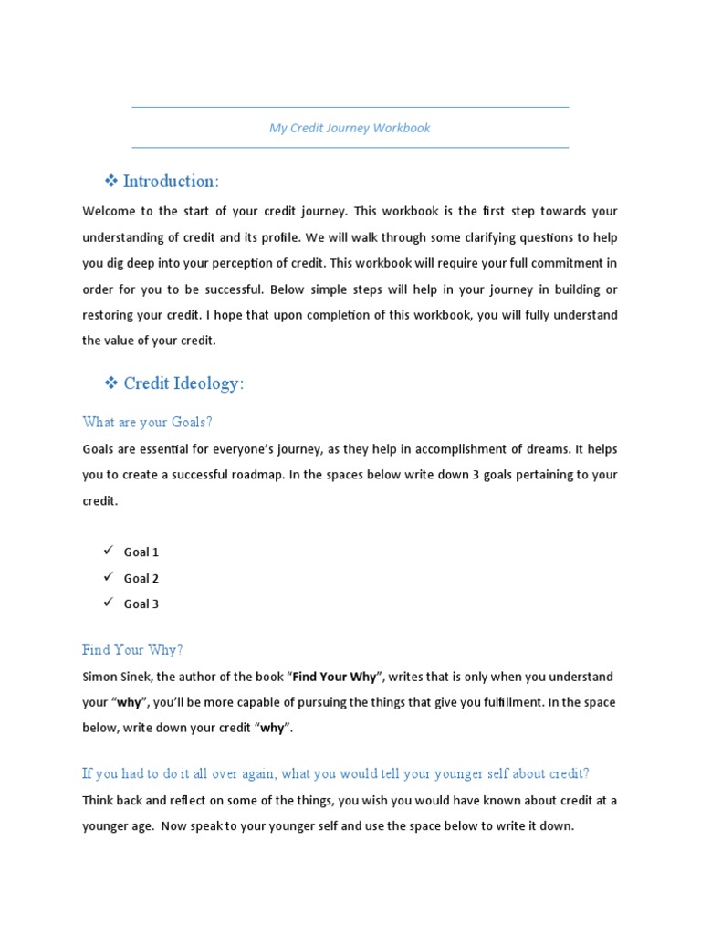 Building My Wealth Credit Repair Workbook | PDF | Credit | Finance ...