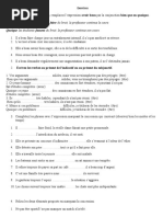 Modalisateurs Fiche D'exercices | PDF | Phrase | Adverbe