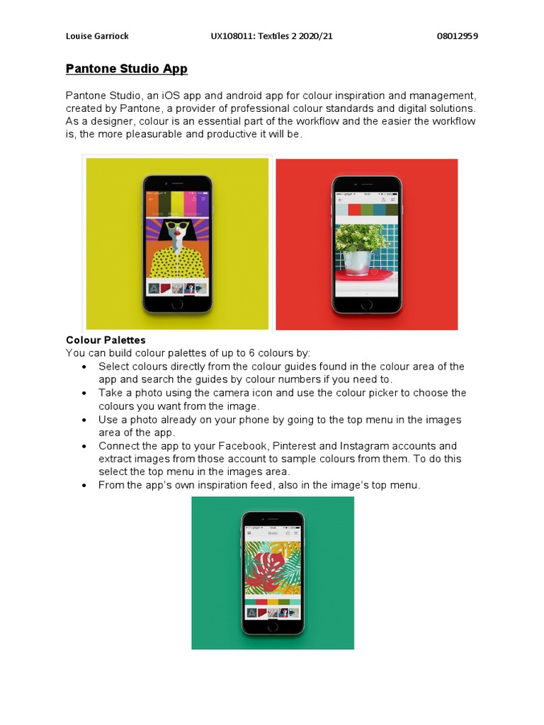 Pantone Studio App