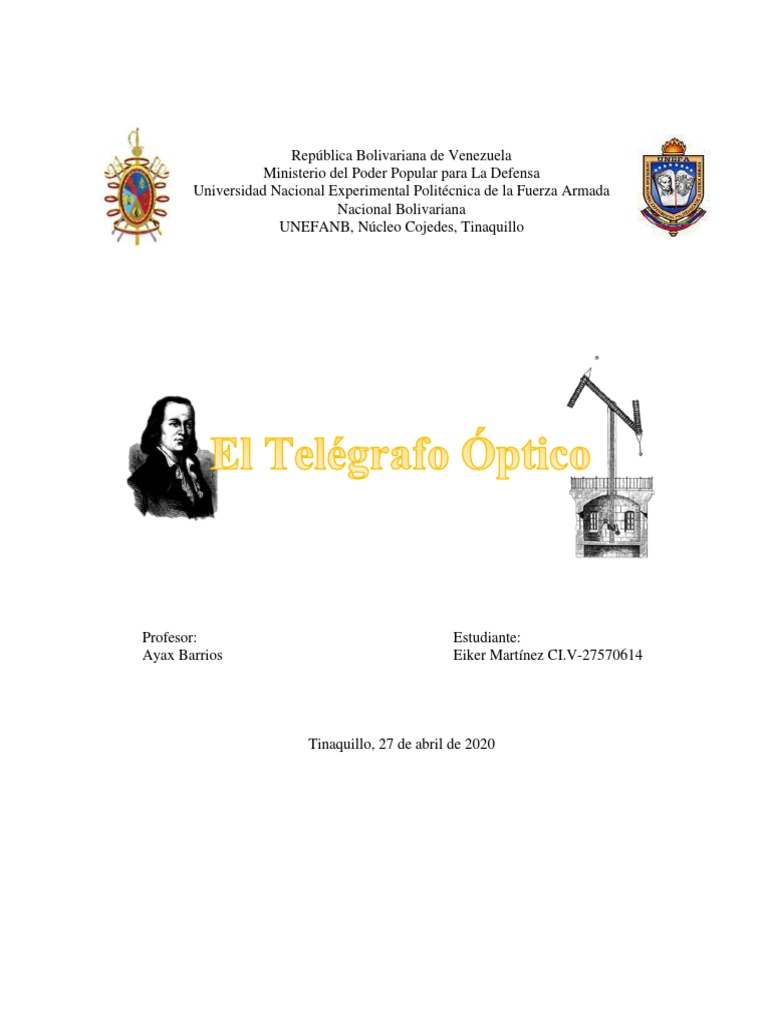 Telegrafo Optico | PDF | Telegrafía | Telecomunicación