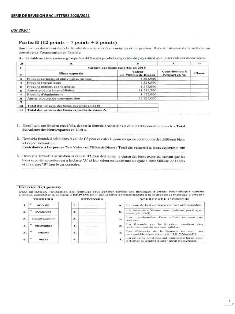 Revision Bac Lettre 2021 | PDF