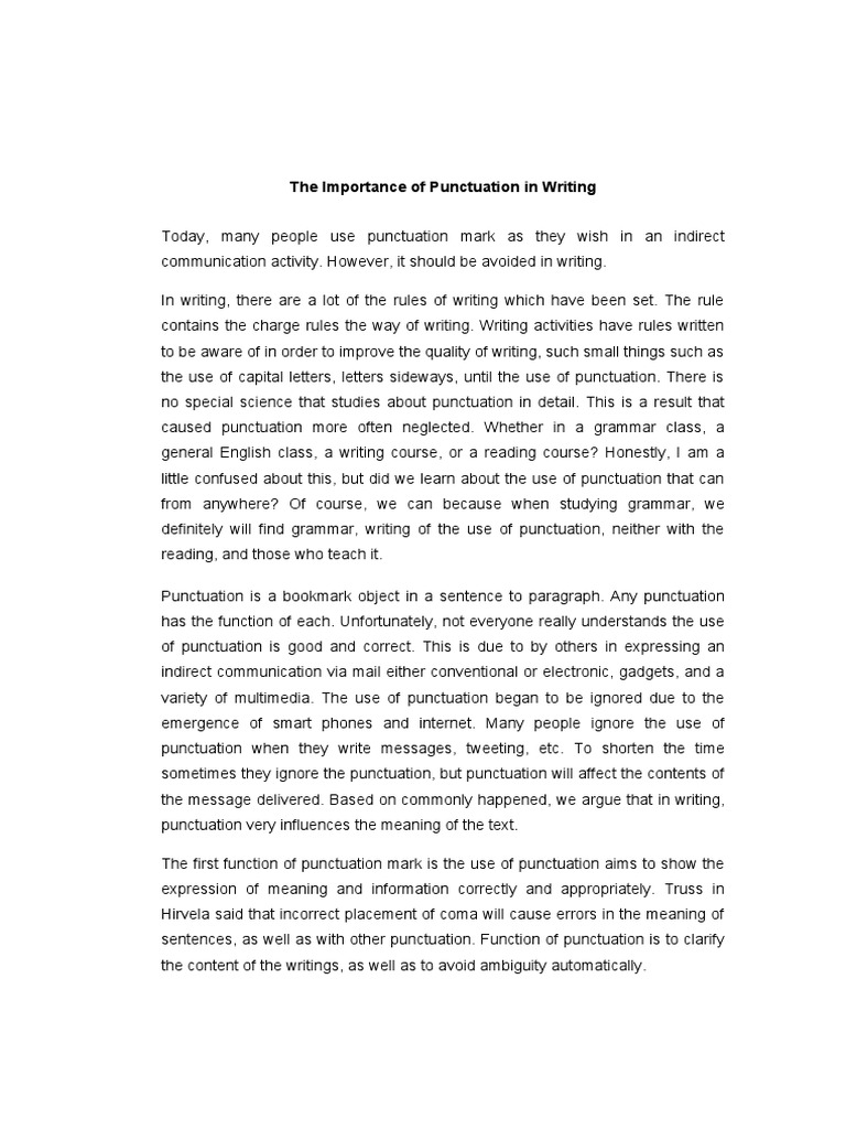 Importance of Punctuation in Writing | PDF | Punctuation | Comma