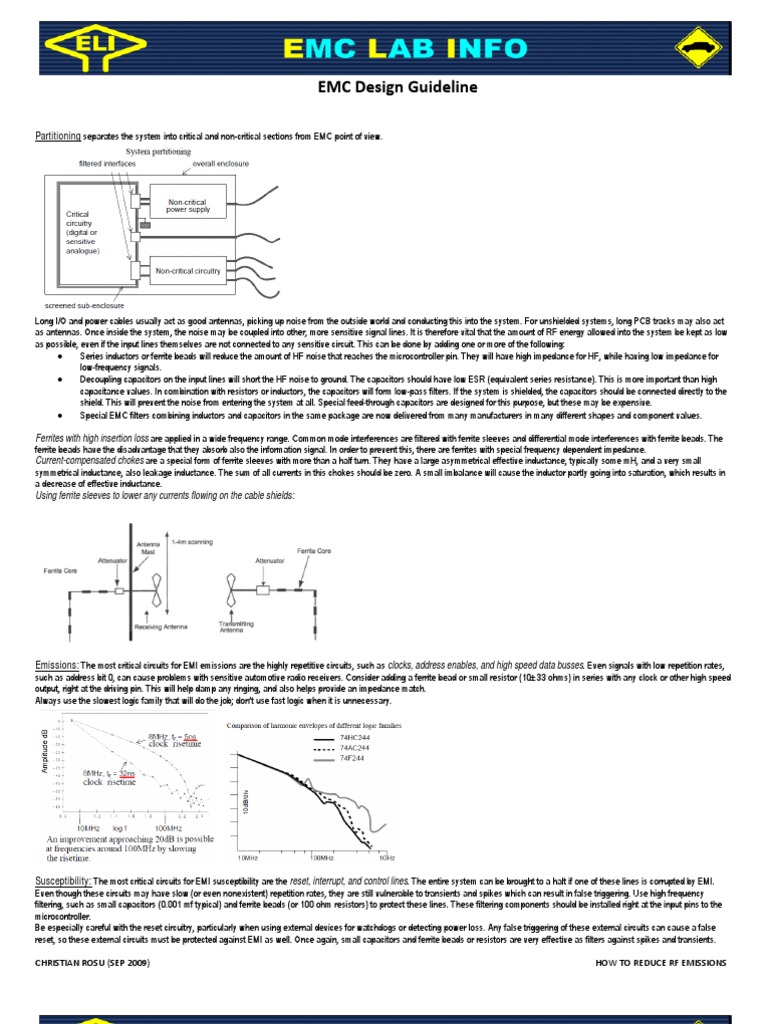 EMC How To Reduce RF Emissions | PDF