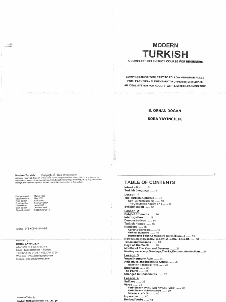 Modern Turkish | PDF