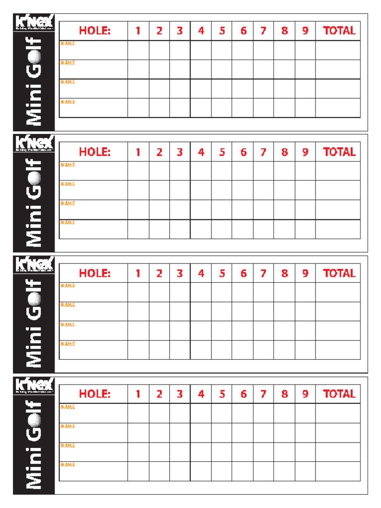 Mini Golf Scorecard | PDF
