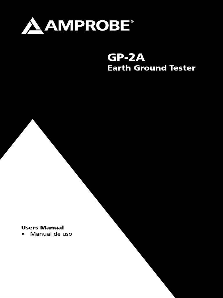 Earth Ground Tester: Users Manual | PDF | Electrical Resistance And ...