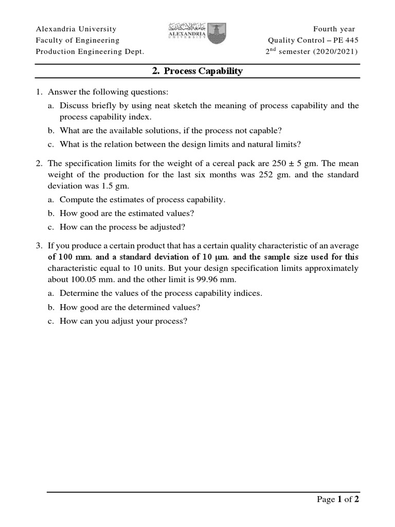 Process Capability | PDF