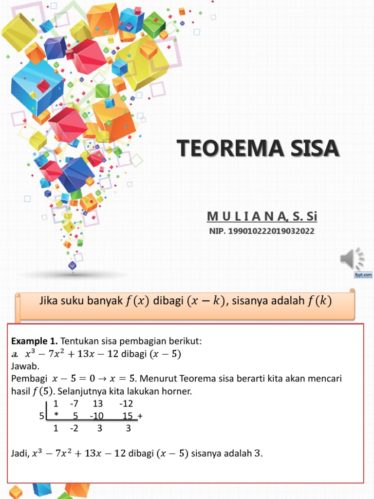 Teorema Sisa | PDF | Metode & Bahan Ajar