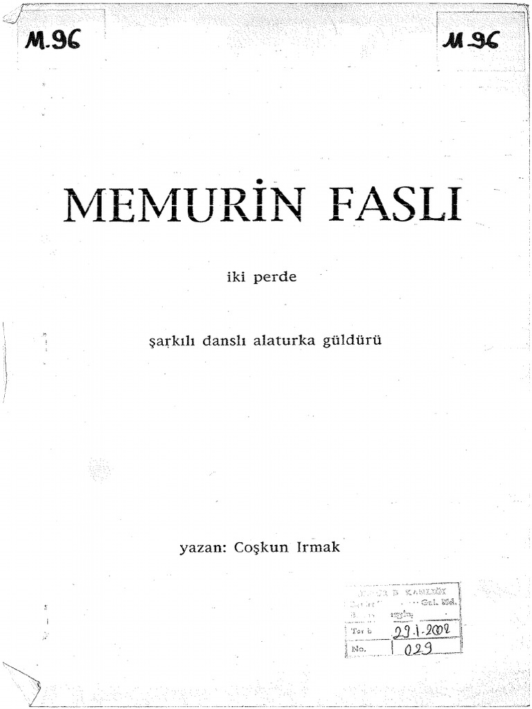 Coşkun IRMAK - Memurin Faslı | PDF