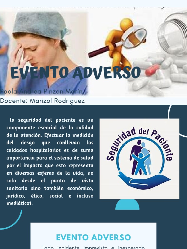 Clasificación y tipos de eventos adversos en la atención médica | PDF | Seguridad del paciente ...