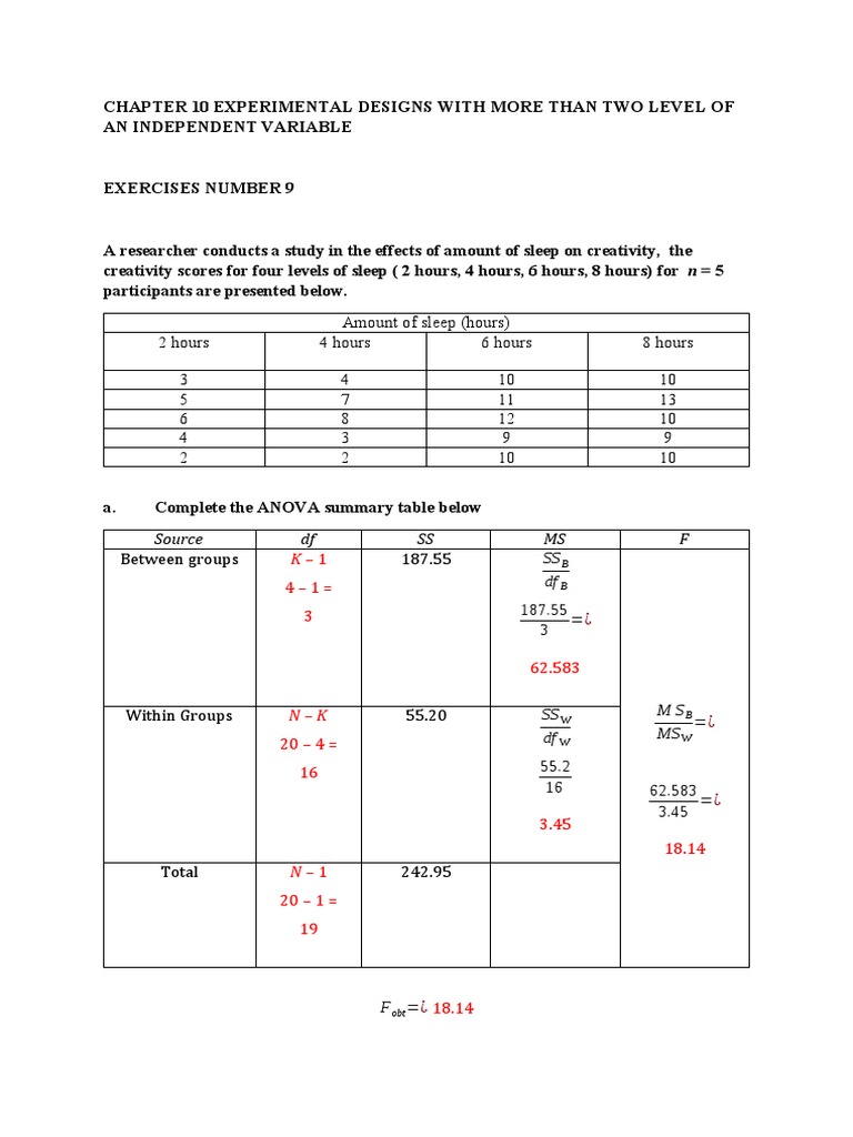 Assignment ANOVA | PDF | Analysis Of Variance | Scientific Theories